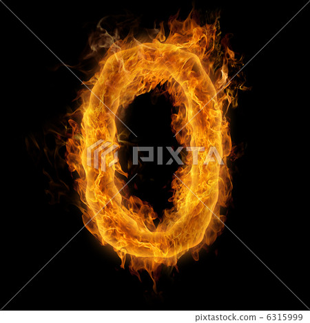 Flame number 0 - Stock Illustration [6315999] - PIXTA