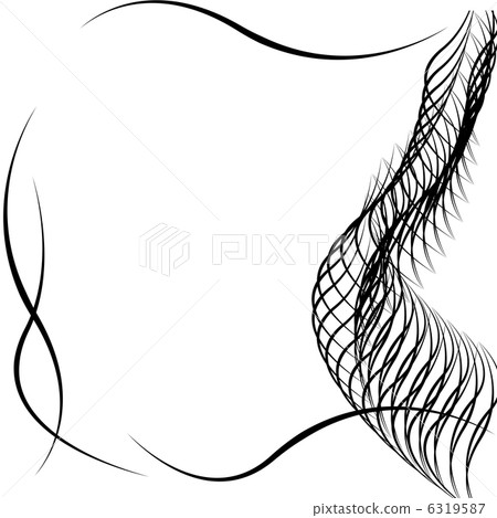 Abstract silhouette frame of wavy patterns - Stock Illustration ...