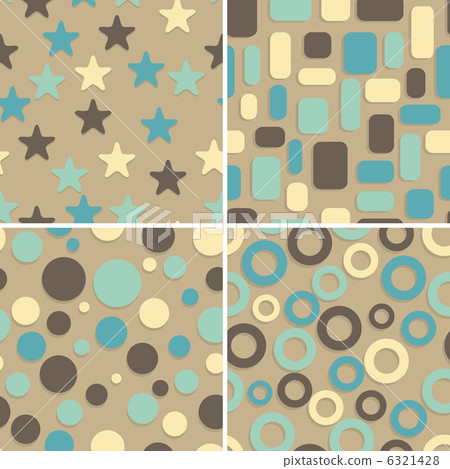 four abstract vector seamless patterns - Stock Illustration [6321428] - PIXTA