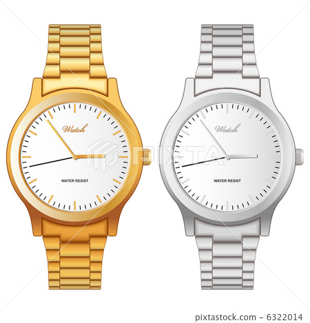 Vector illustration of classic golden and steel... - Stock Illustration ...