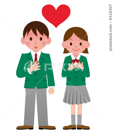 High school student Lover love affair - Stock Illustration [6328307 ...