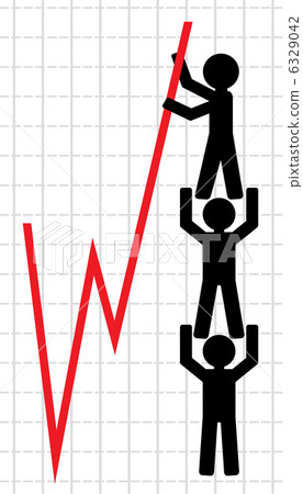 Symbolical image of lifting of economic... - Stock Illustration ...