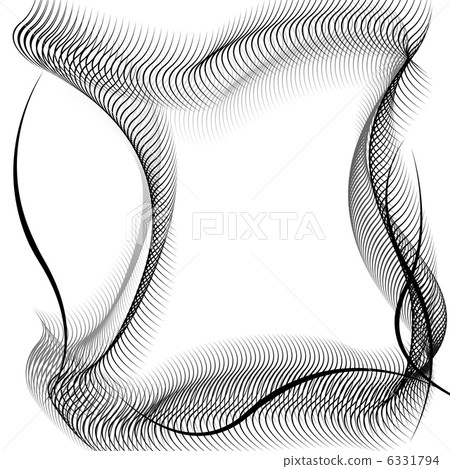 Abstract silhouette frame of wavy patterns - Stock Illustration ...