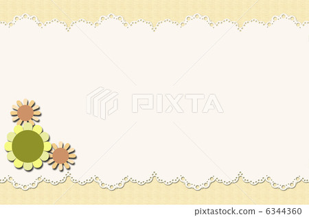 Cute lace pattern background with flowers - Stock Illustration [6344360 ...