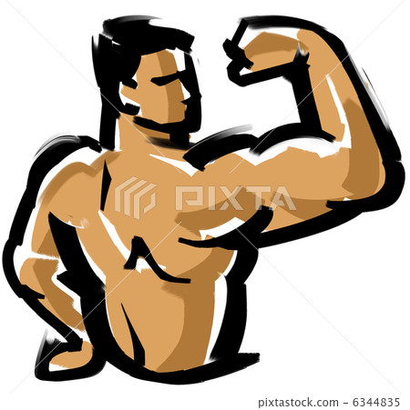 Muscle man · back - Stock Illustration [6344835] - PIXTA