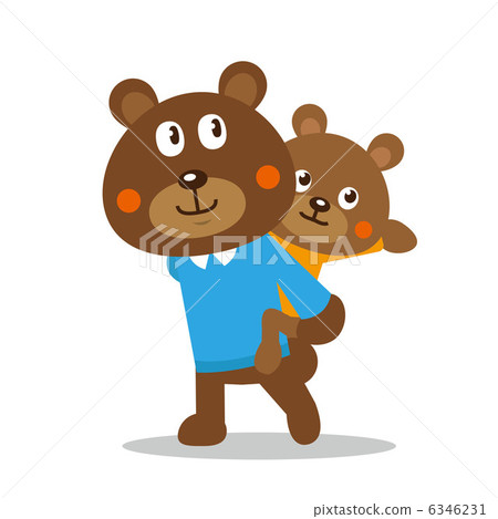 Onbu [Animal Illustration/Family] - Stock Illustration [6346231] - PIXTA