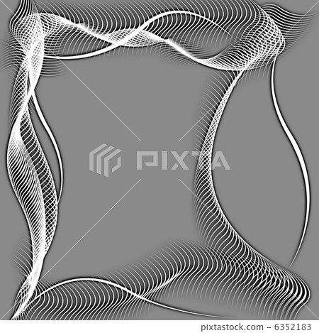 abstract wavy frame silhouette patterns - Stock Illustration [6352183 ...