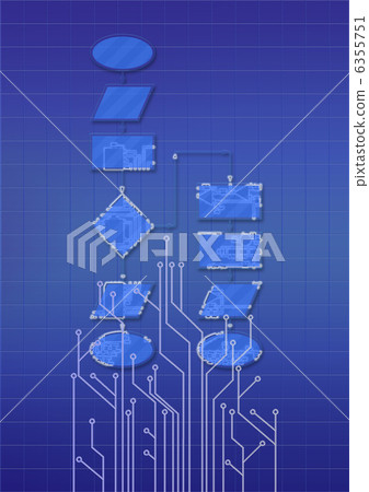 Empty flow chart diagram - Stock Illustration [6355751] - PIXTA