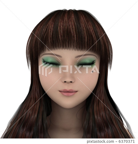 Female face up - Stock Illustration [6370371] - PIXTA