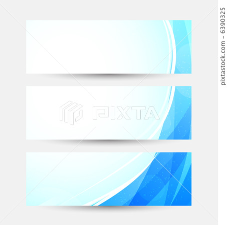 Set of bright blue banners - Stock Illustration [6390325] - PIXTA