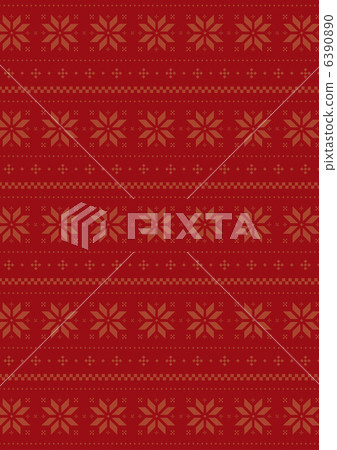 Nordic pattern red - Stock Illustration [6390890] - PIXTA