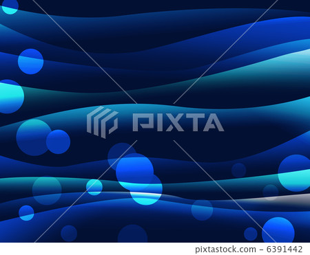 Blue curve pattern - Stock Illustration [6391442] - PIXTA