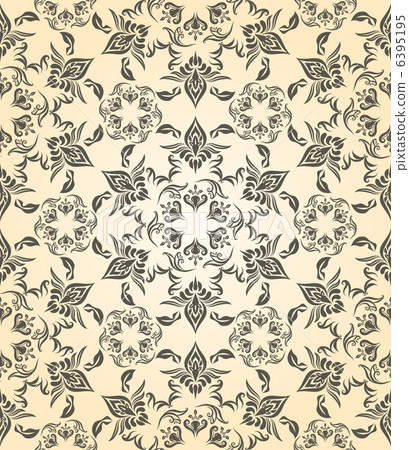 Vector Vintage Seamless Pattern - Stock Illustration [6395195] - PIXTA