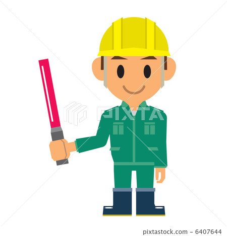 Worker traffic control - Stock Illustration [6407644] - PIXTA