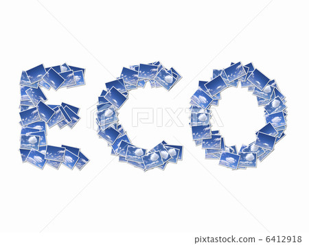 Characters of alphabet ECO with cloud picture - Stock Photo [6412918 ...