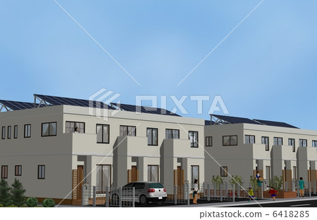 Maisonette type eco house - Stock Illustration [6418285] - PIXTA