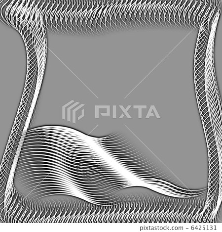 abstract wavy frame silhouette patterns - Stock Illustration [6425131 ...