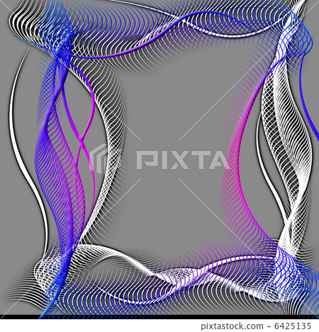 Abstract silhouette frame of wavy patterns - Stock Illustration ...
