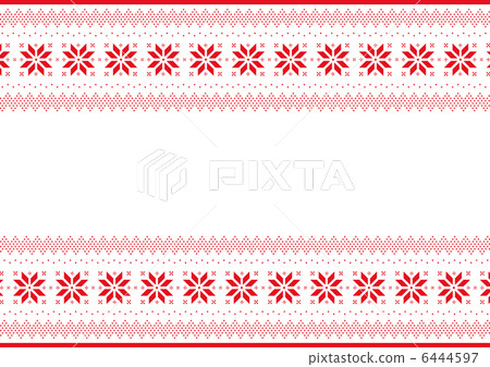 Nordic pattern red white background - Stock Illustration [6444597] - PIXTA