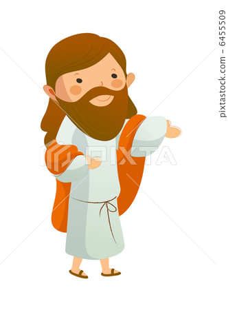 Side view of Jesus Christ standing - Stock Illustration [6455509] - PIXTA