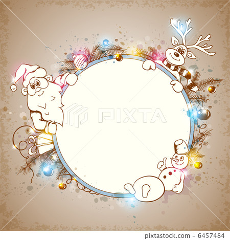 Christmas background with Santa Clause - Stock Illustration [6457484 ...