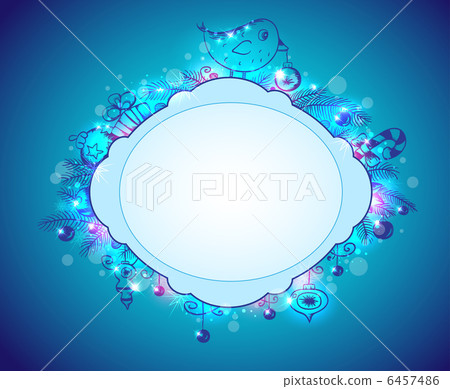 Blue Christmas background - Stock Illustration [6457486] - PIXTA