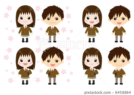 Uniform Student Spring - Stock Illustration [6458864] - PIXTA