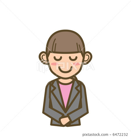 Business woman FW 01 upper body bowing - Stock Illustration [6472232 ...
