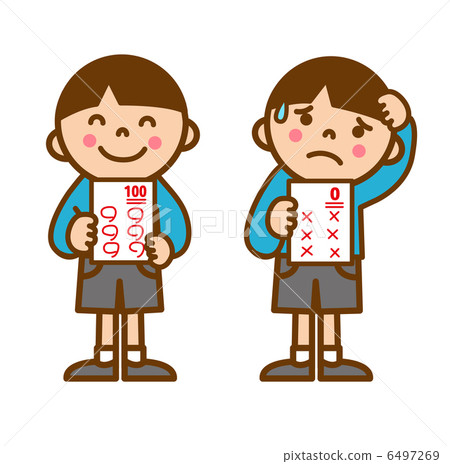 100 points with test and 0 point boys - Stock Illustration [6497269 ...
