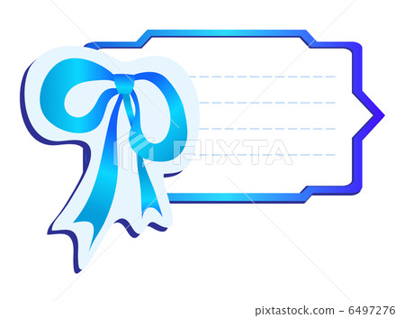 Vector illustration of frame with blue bow - Stock Illustration ...