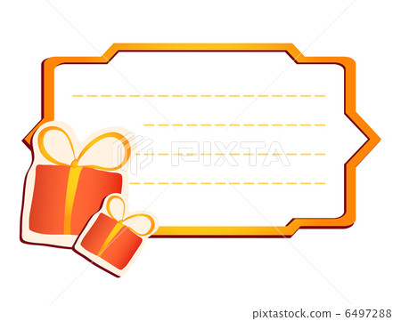 Vector illustration of orange frame with... - Stock Illustration ...