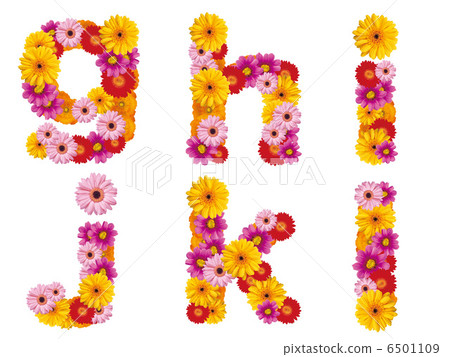 Flower lower case letters, alphabet, flowers,... - Stock Photo [6501109 ...