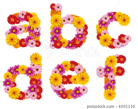 Flower lower case letters, alphabet, flowers,... - Stock Photo [6501110 ...