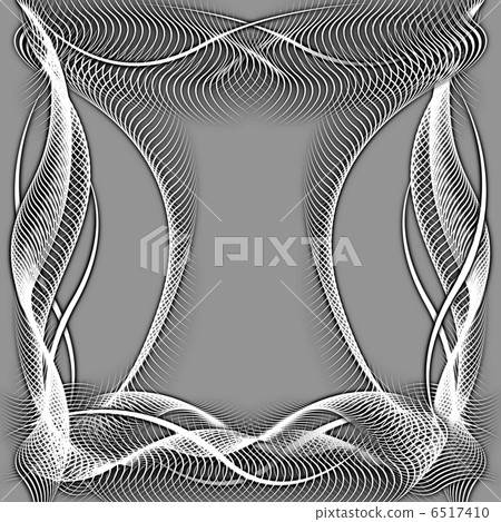 abstract wavy frame silhouette patterns - Stock Illustration [6517410 ...