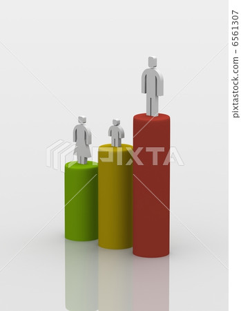 Bar graph and family - Stock Illustration [6561307] - PIXTA