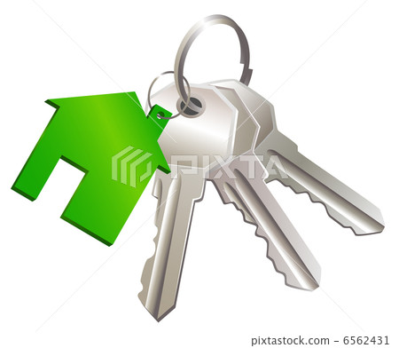 Keys with label of house - Stock Illustration [6562431] - PIXTA