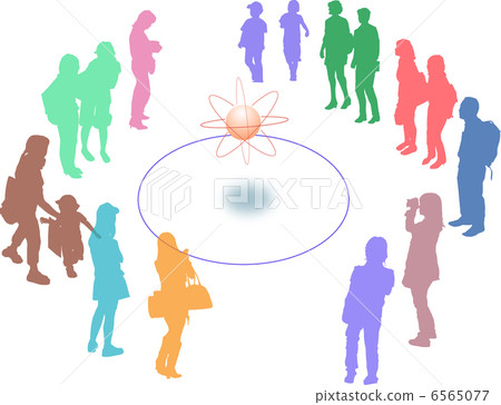 Surrounding people · Silhouette - Stock Illustration [6565077] - PIXTA