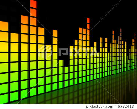 Equalizer over black background - Stock Illustration [6582418] - PIXTA