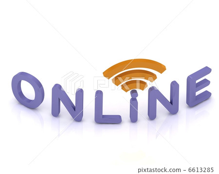 3D render, online signal - Stock Illustration [6613285] - PIXTA