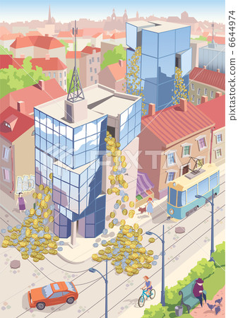 Financial Overflowing - Stock Illustration [6644974] - PIXTA