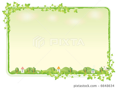 Spring frame (light green) - Stock Illustration [6648634] - PIXTA