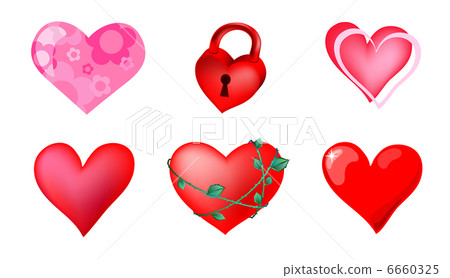 Vector illustration of collection of hearts - Stock Illustration ...