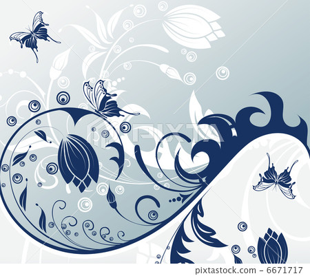 Floral background - Stock Illustration [6671717] - PIXTA