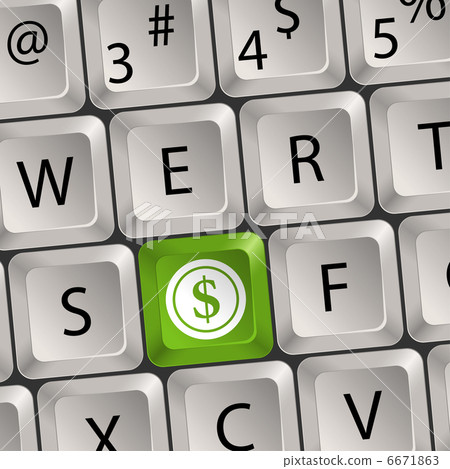 Computer Keyboard - Stock Illustration [6671863] - PIXTA