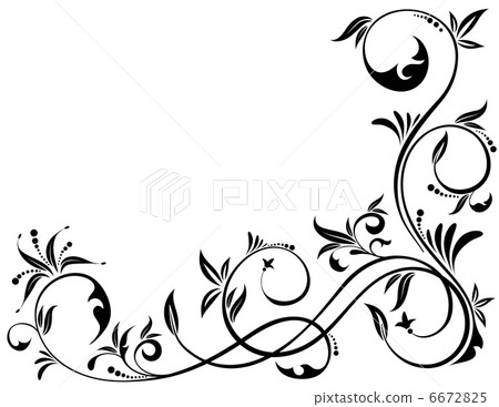 Floral background - Stock Illustration [6672825] - PIXTA