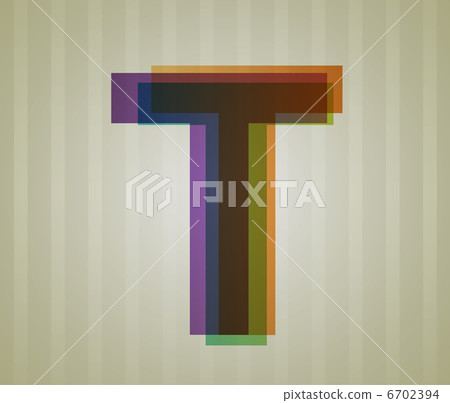 Color Transparency Letter T - Stock Illustration [6702394] - PIXTA