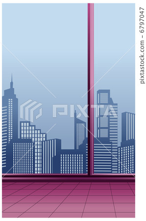 Skyline through Window - Stock Illustration [6797047] - PIXTA