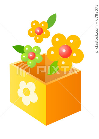 vector icon box and flower - Stock Illustration [6798073] - PIXTA