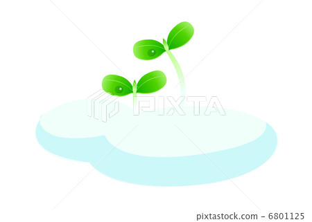 vector icon cloud and sprout - Stock Illustration [6801125] - PIXTA