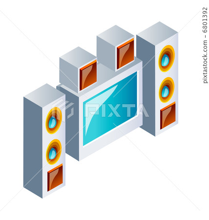 vector icon home theater system - Stock Illustration [6801392] - PIXTA